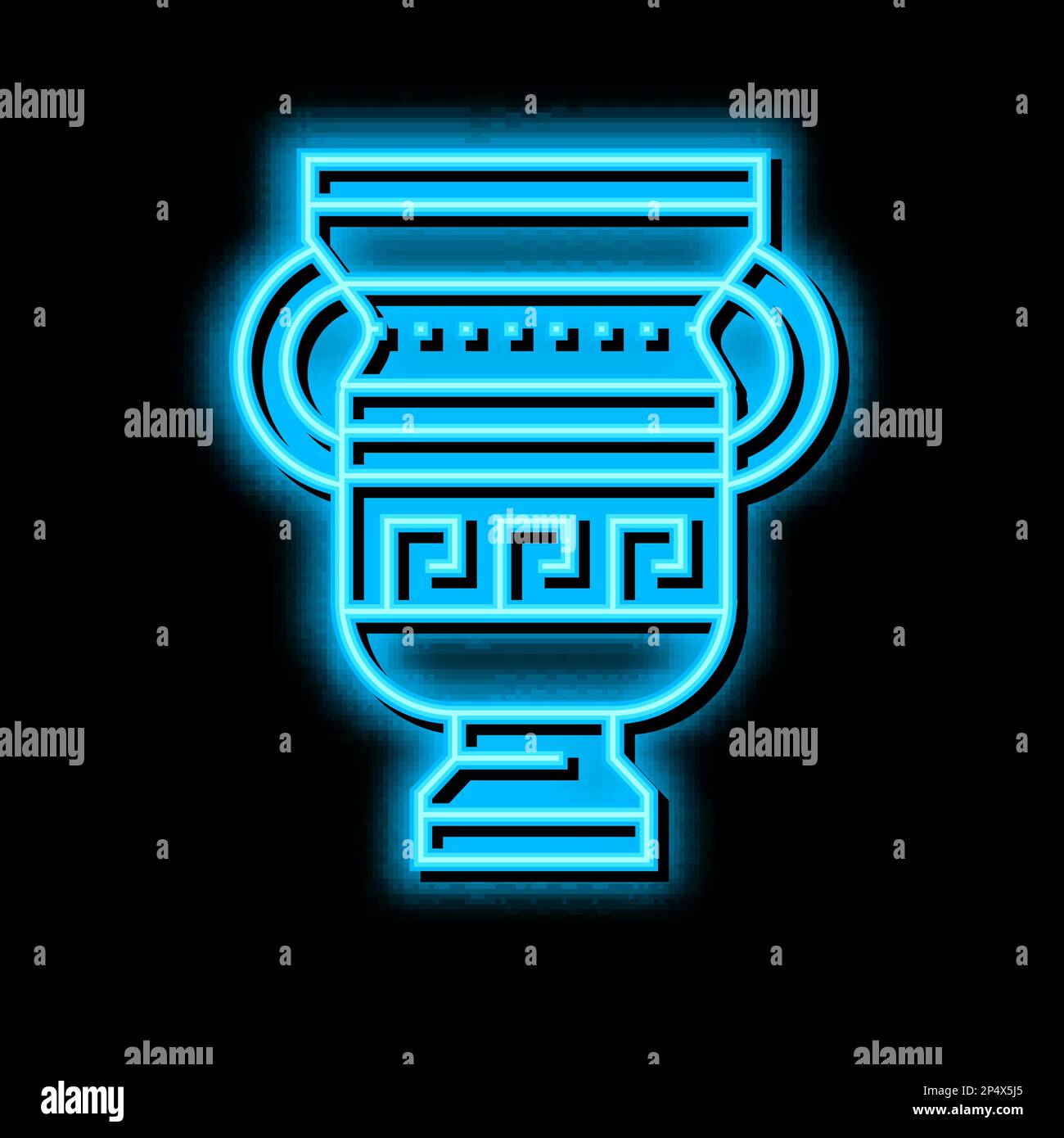 amphora ancient greece neon glow icon illustration Stock Vector Image ...