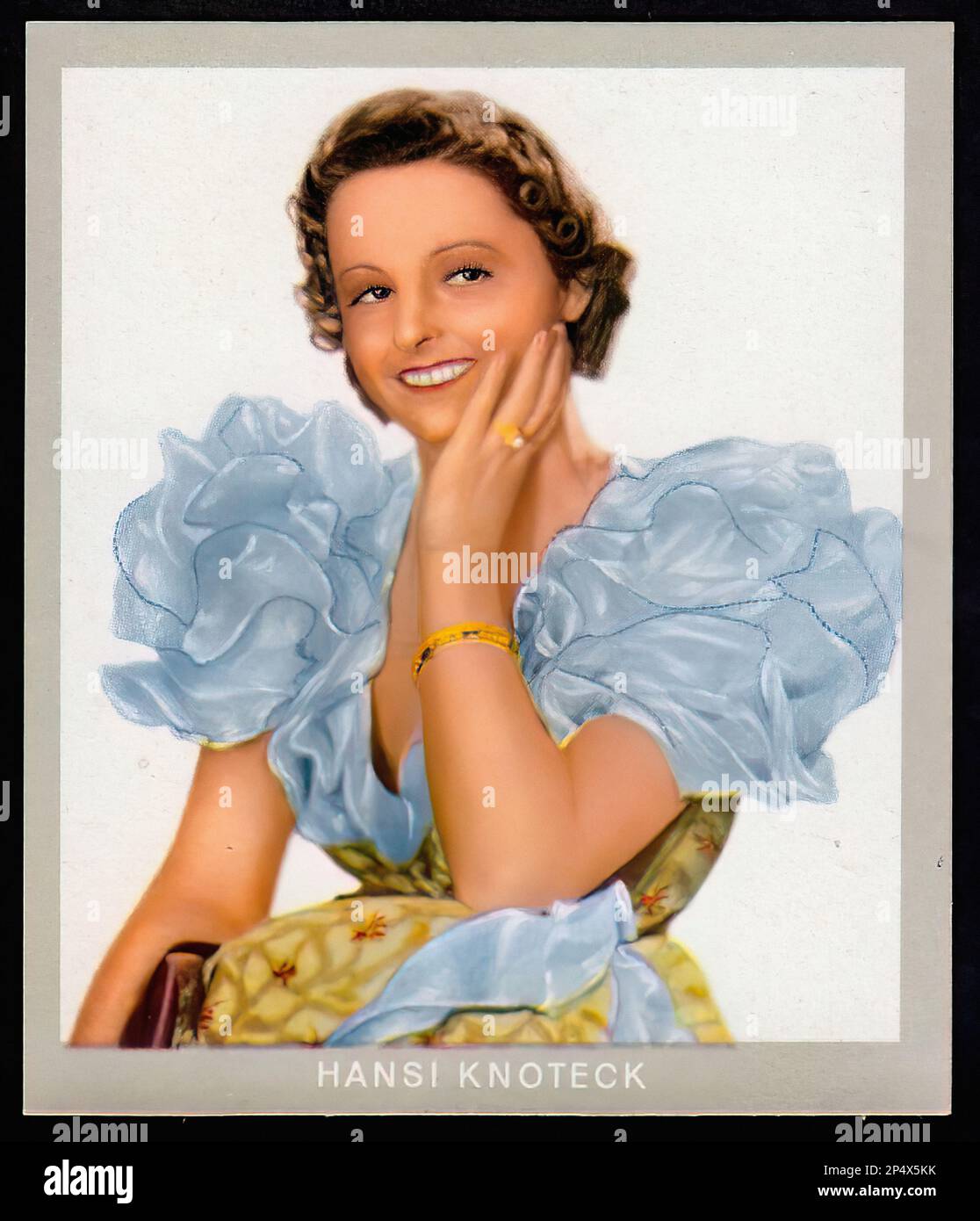 Portrait of actress Hansi Knoteck - Vintage German Cigarette Card 03 ...