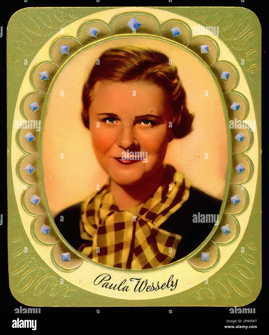 Portrait of Paula Wessely - Vintage German Cigarette Card 06 Stock ...