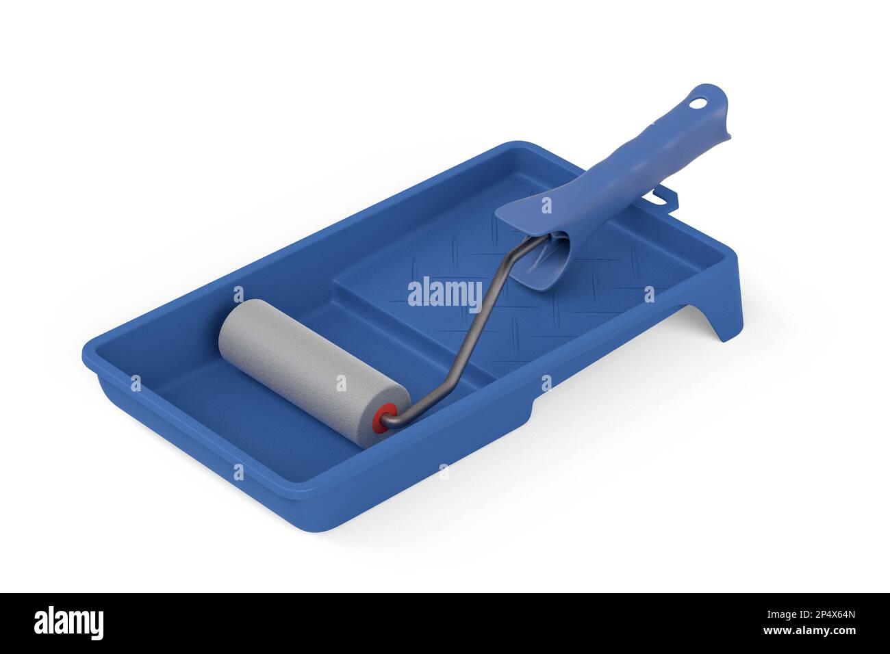 Paint roller isolated on white background - 3D render Stock Photo - Alamy