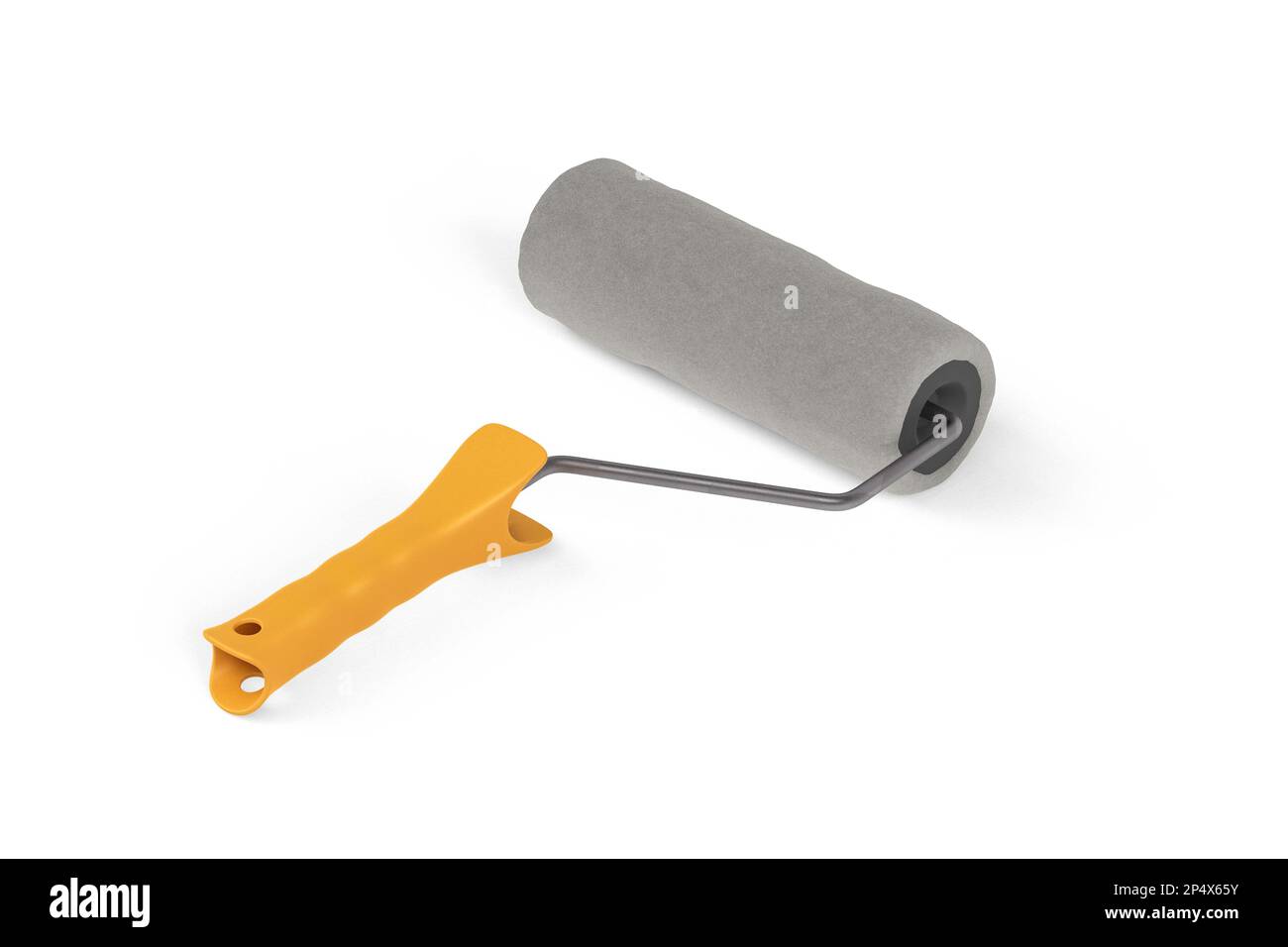 Paint roller isolated on white background - 3D render Stock Photo - Alamy