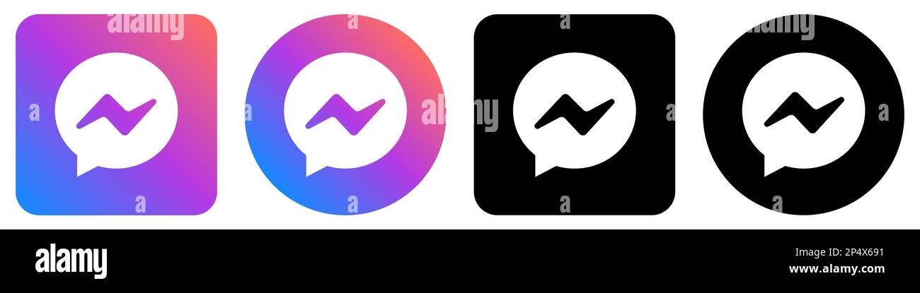 Messenger icon set. Vector editorial illustration Stock Vector Image ... Messenger icon set. Vector editorial illustration Stock Vector Image ...