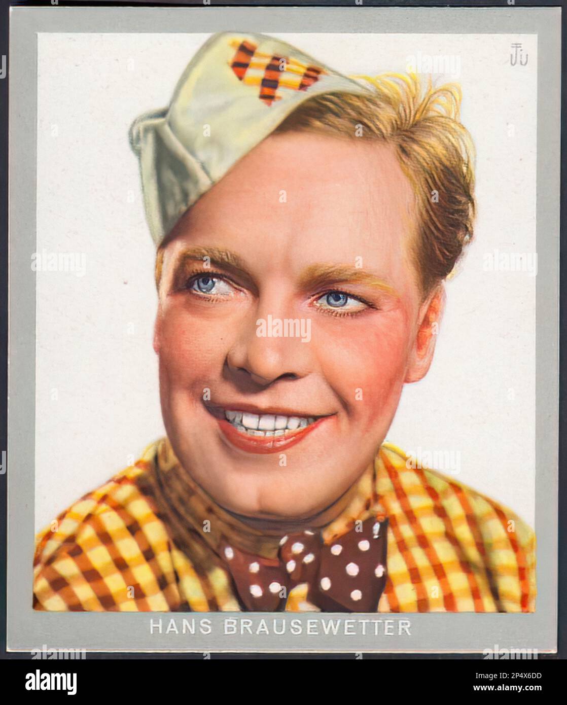 Portrait of actor Hans Brausewetter - Vintage German Cigarette Card ...