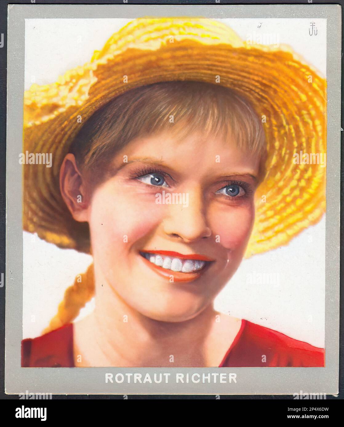Portrait of actress Rotraut Richter - Vintage German Cigarette Card ...