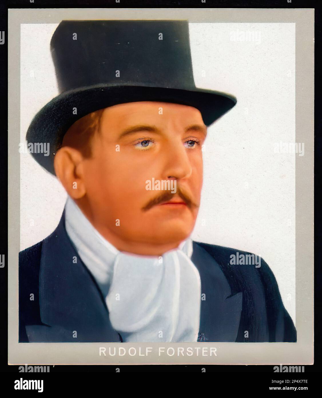 Portrait of actor Rudolf Forster - Vintage German Cigarette Card Stock ...