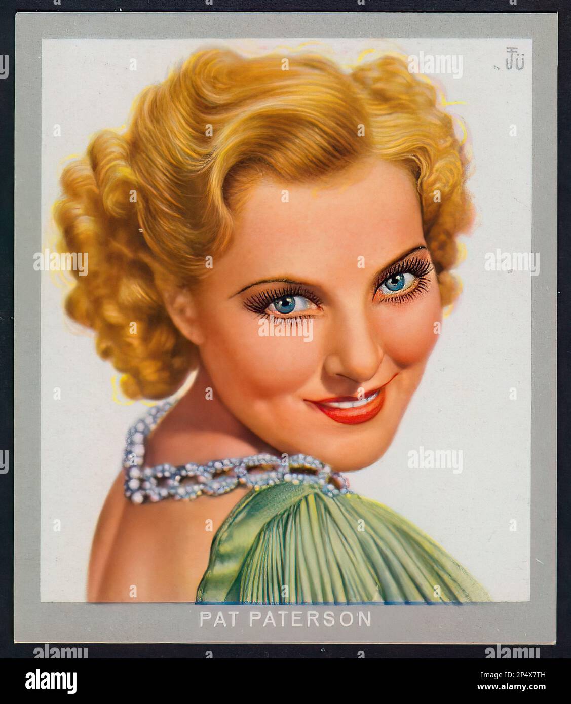 Portrait of actress Pat Paterson - Vintage German Cigarette Card Stock ...