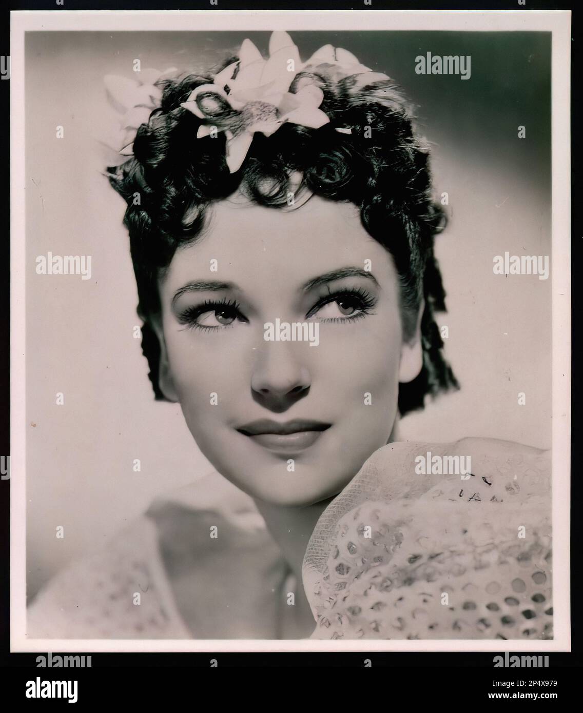 Portrait of June Duprez - Vintage Cigarette Card Stock Photo - Alamy