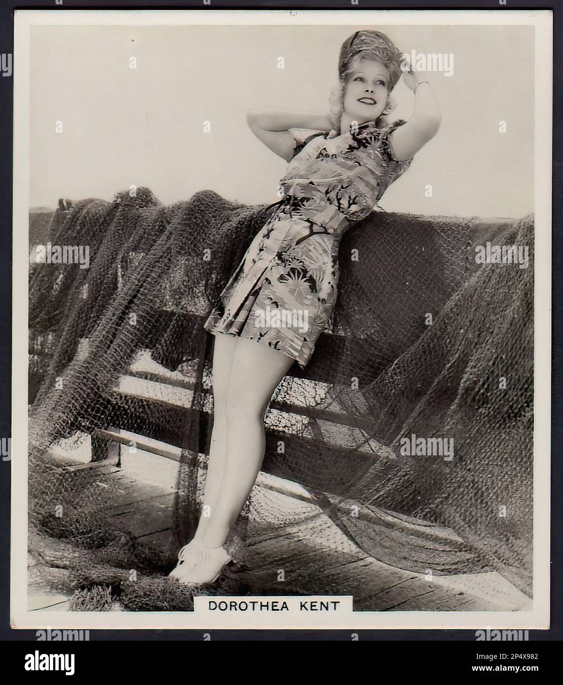 Portrait of actress Dorothea Kent - Vintage Cigarette Card Stock Photo ...