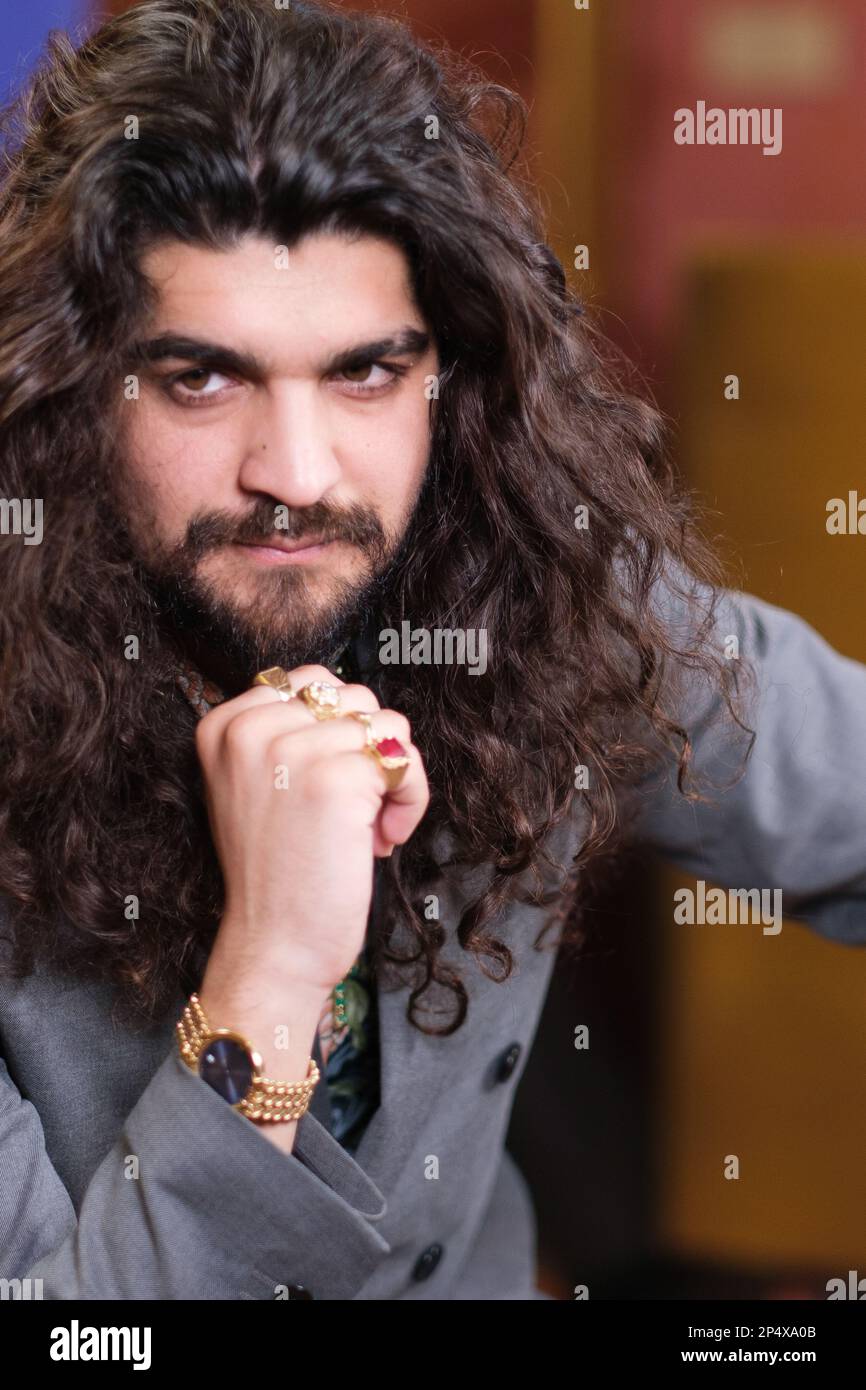 Singer Israel Fernandez poses for photos during the presentation of the ...