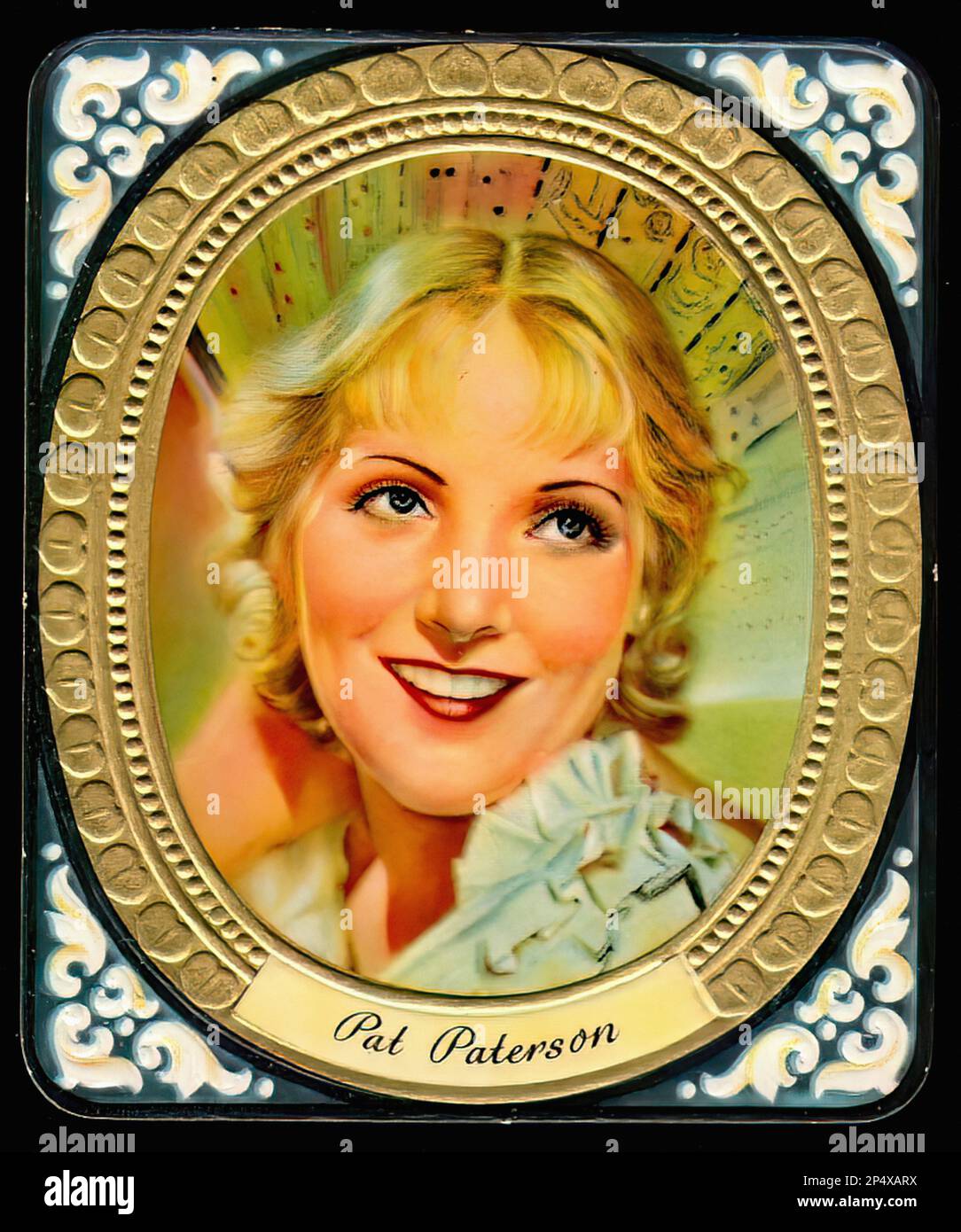 Portrait of Pat Paterson - Vintage German Cigarette Card Stock Photo ...