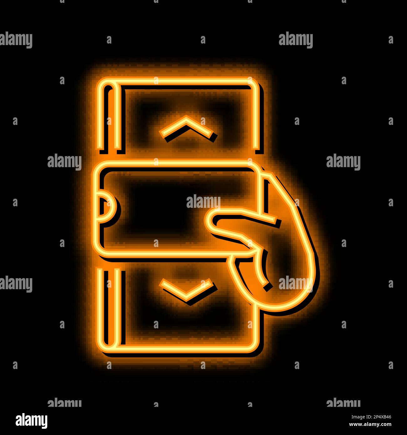 svg internet scroll neon glow icon illustration Stock Vector Image ...