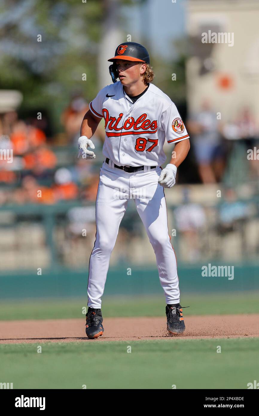 Sarasota FL USA; Baltimore Orioles infielder Jackson Holliday (87 ...