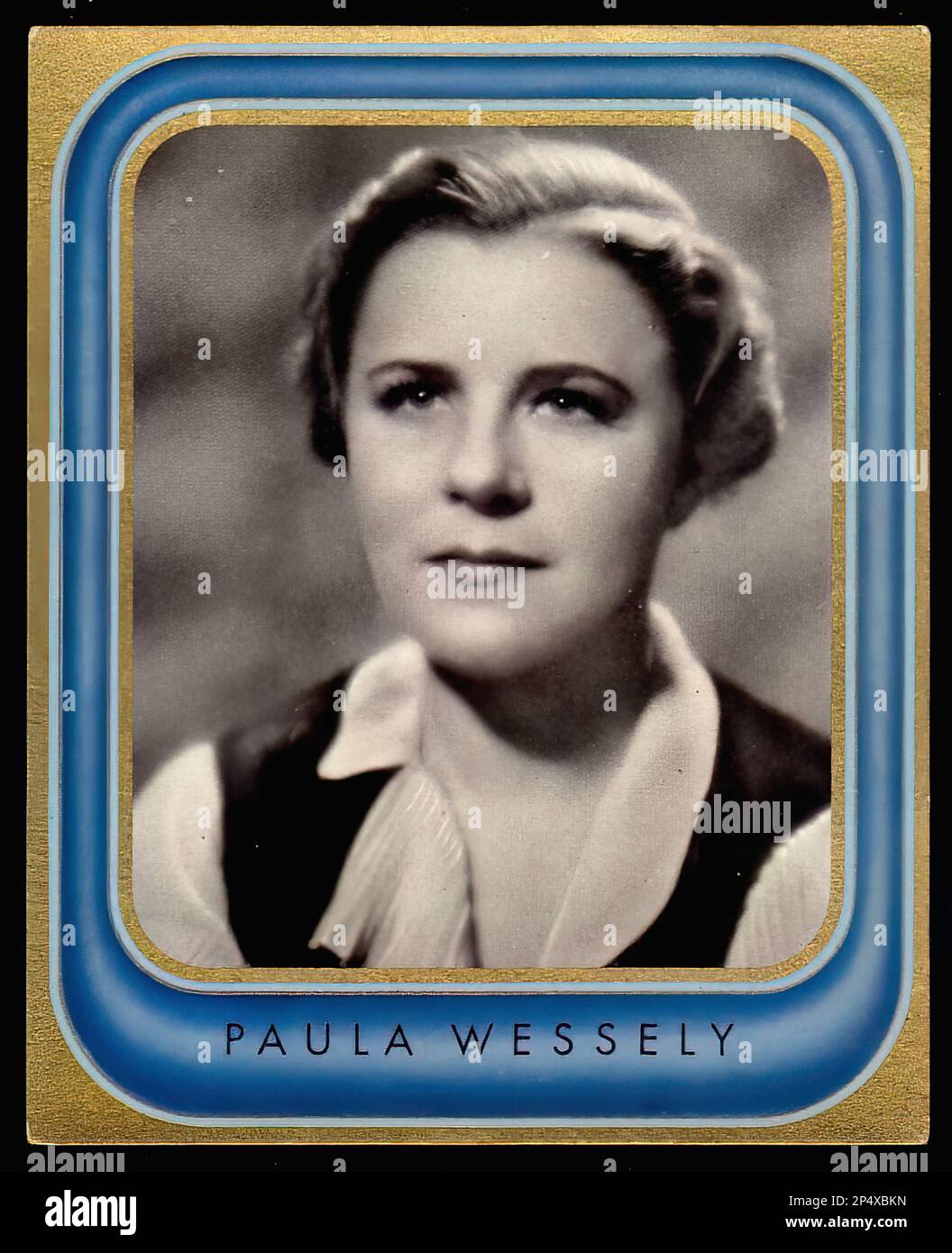 Portrait of Paula Wessely - Vintage German Cigarette Card 01 Stock ...