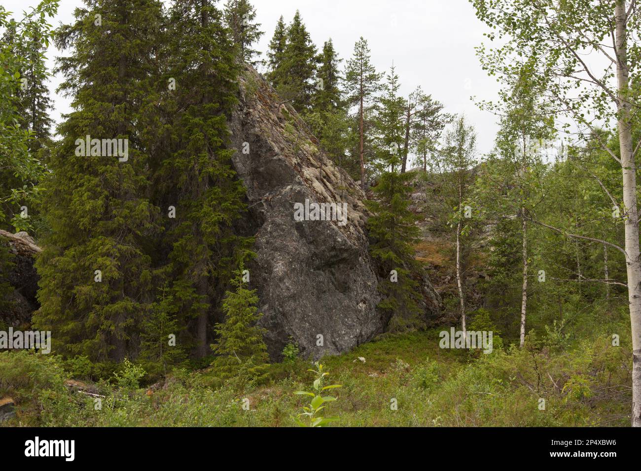 The biggest boulder in Sweden. An enormous block of stone from the last ...