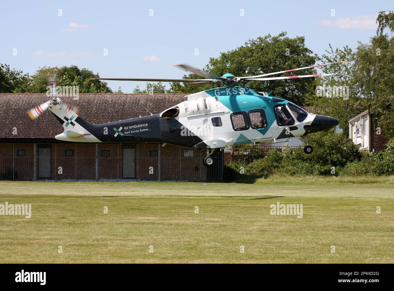 An Agusta-Westland AW-169 helicopter operating for Kent Surrey Sussex ...