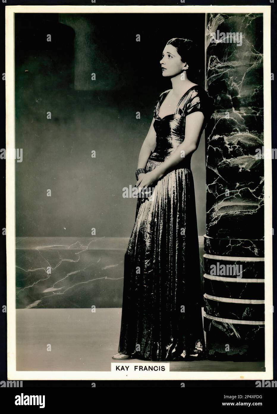 Portrait of Kay Francis - Vintage Cigarette Card Stock Photo - Alamy