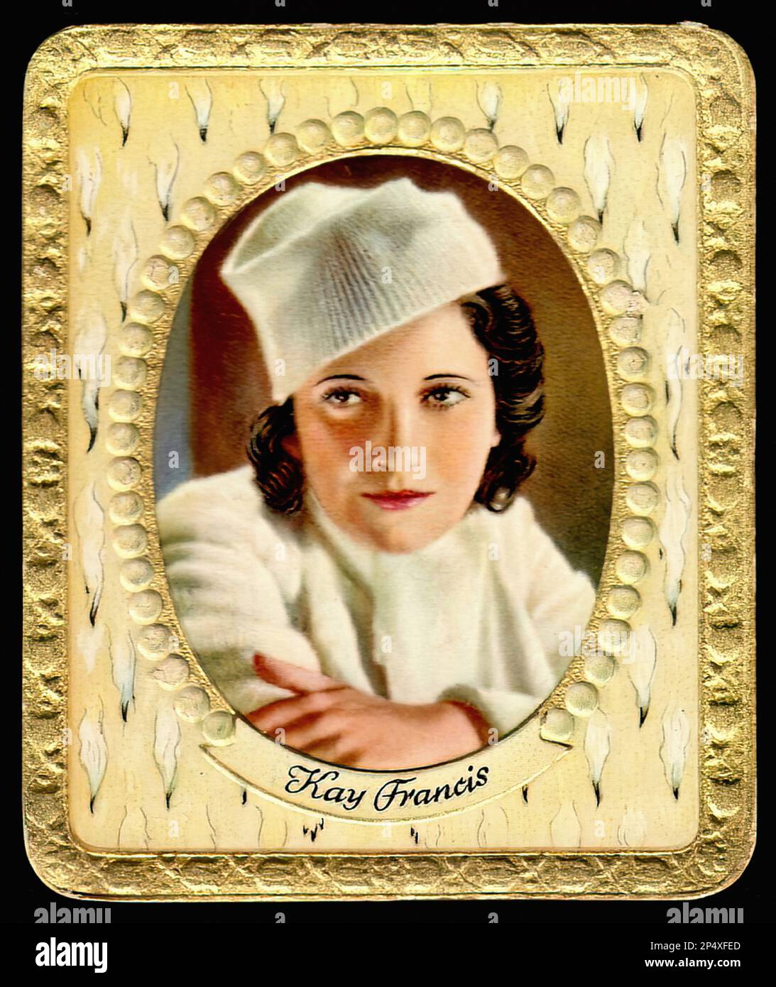 Portrait of Kay Francis - Vintage German Cigarette Card Stock Photo - Alamy