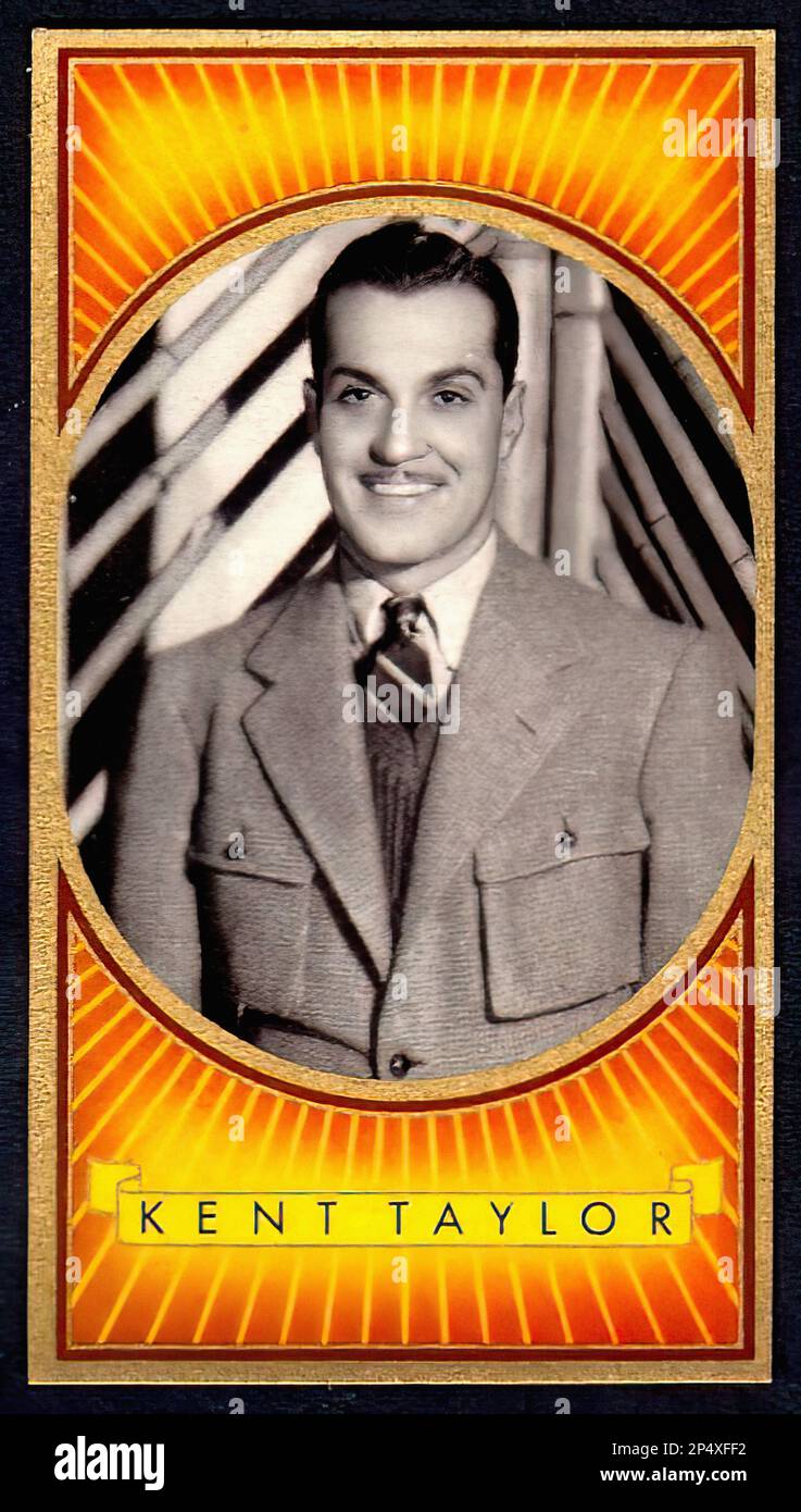 Portrait of Kent Taylor - Vintage German Cigarette Card Stock Photo - Alamy