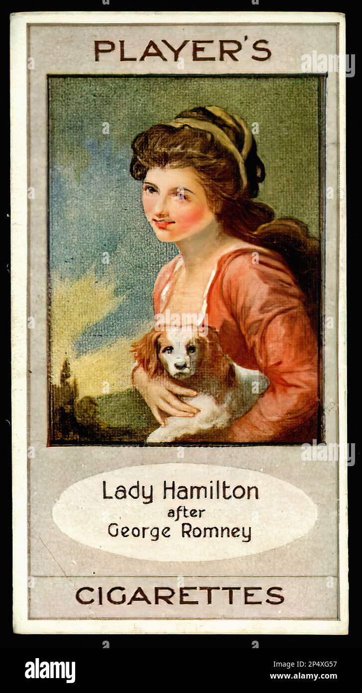 Portrait of Lady Hamilton - Vintage Cigarette Card Stock Photo - Alamy