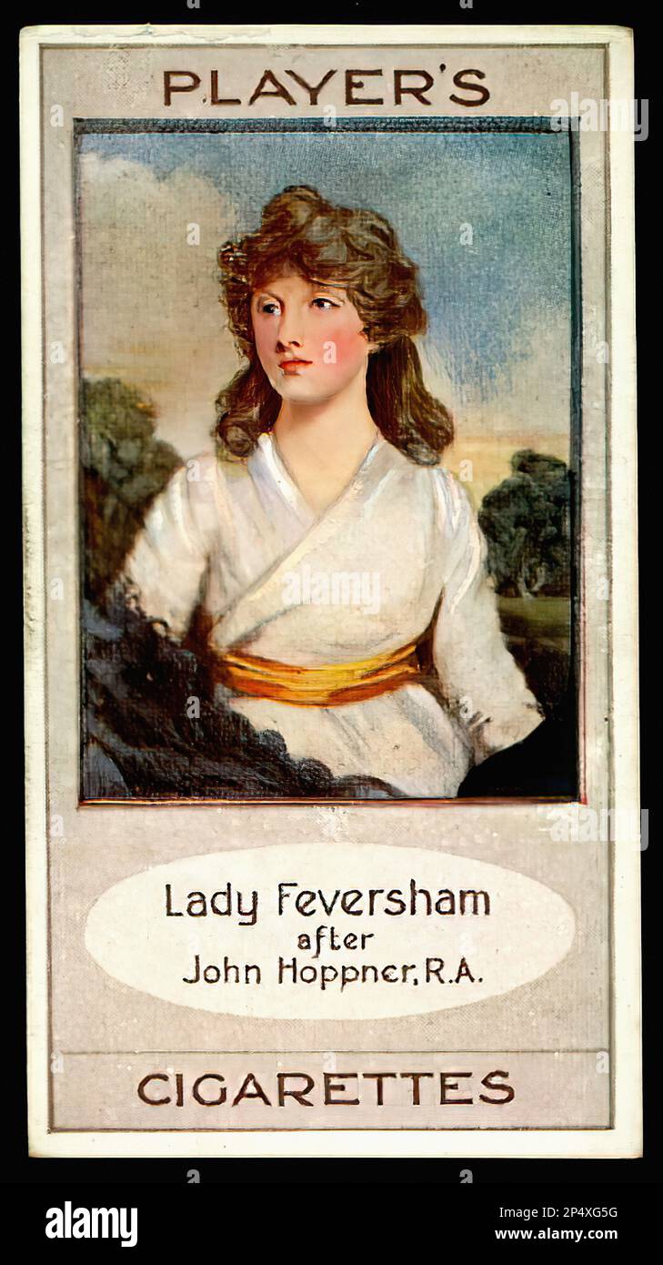 Portrait of Lady Feversham - Vintage Cigarette Card Stock Photo - Alamy