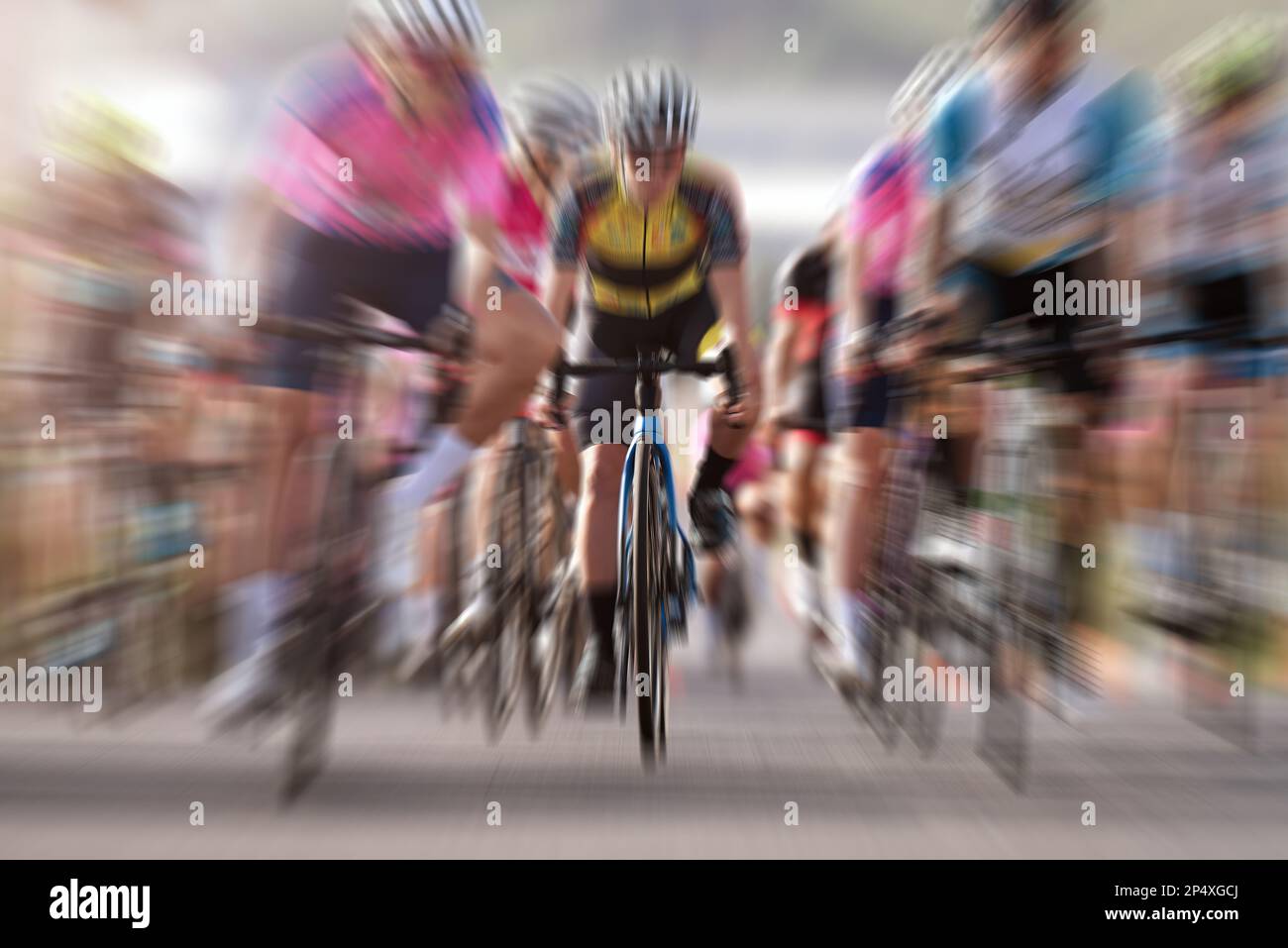 Cycling competition,cyclist athletes riding a race at high speed ...