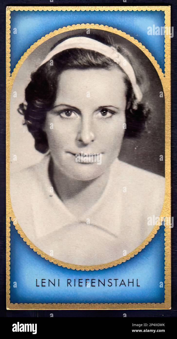 Portrait of Leni Riefenstahl - Vintage German Cigarette Card Stock ...
