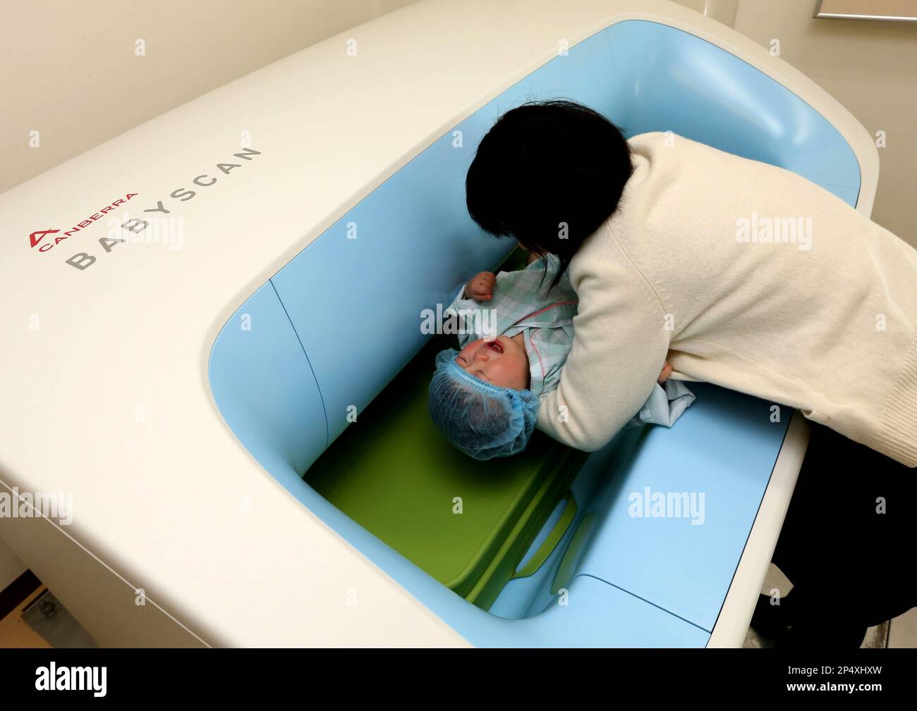 An equipment, dubbed " Baby Scan,'' is seen at Hirata Central Hospital ...