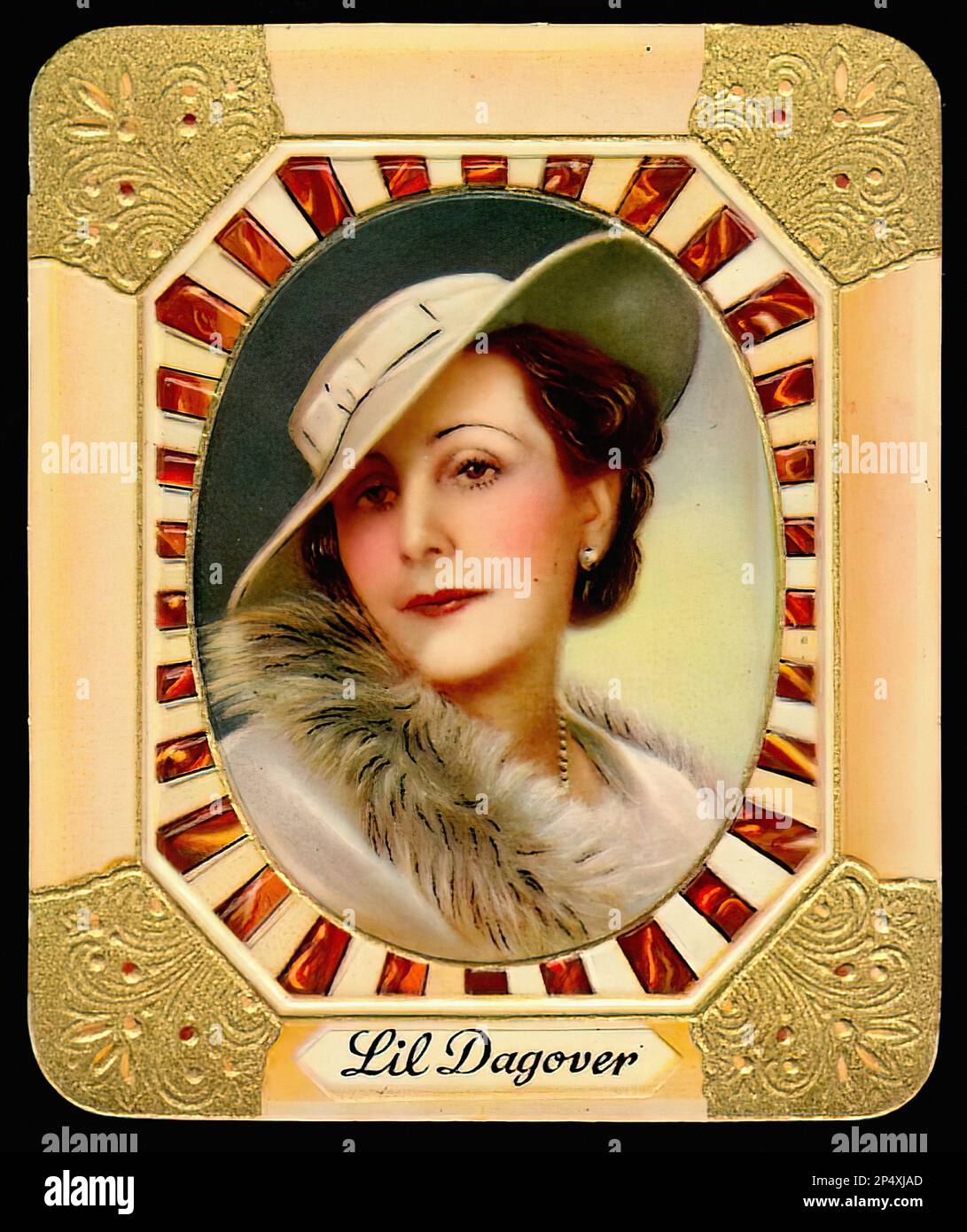 Portrait of Lil Dagover - Vintage German Cigarette Card Stock Photo - Alamy