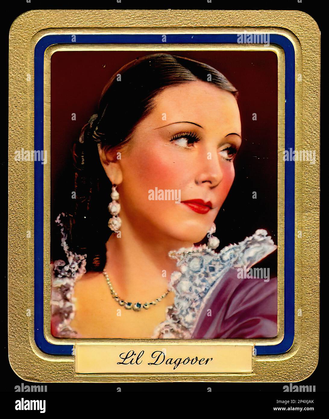 Portrait of Lil Dagover - Vintage German Cigarette Card Stock Photo - Alamy