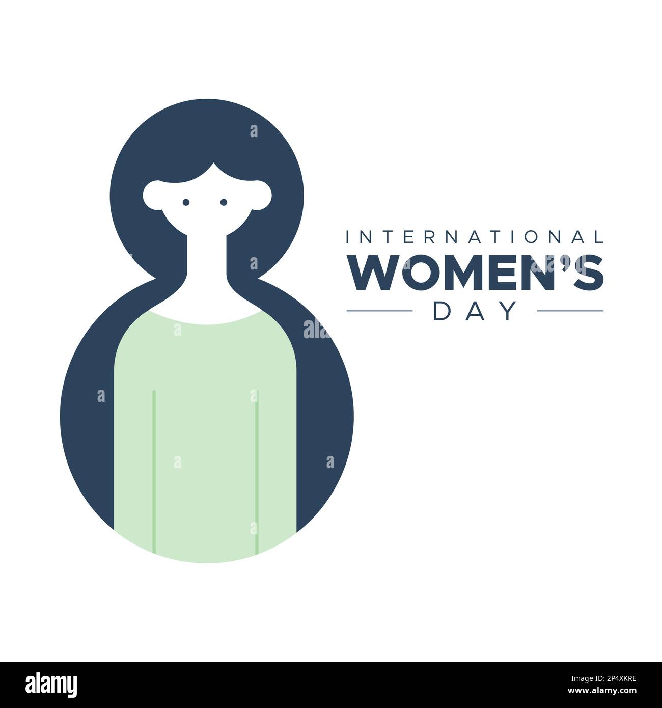 International Women's Day. March 8. Woman character inside number eight ...