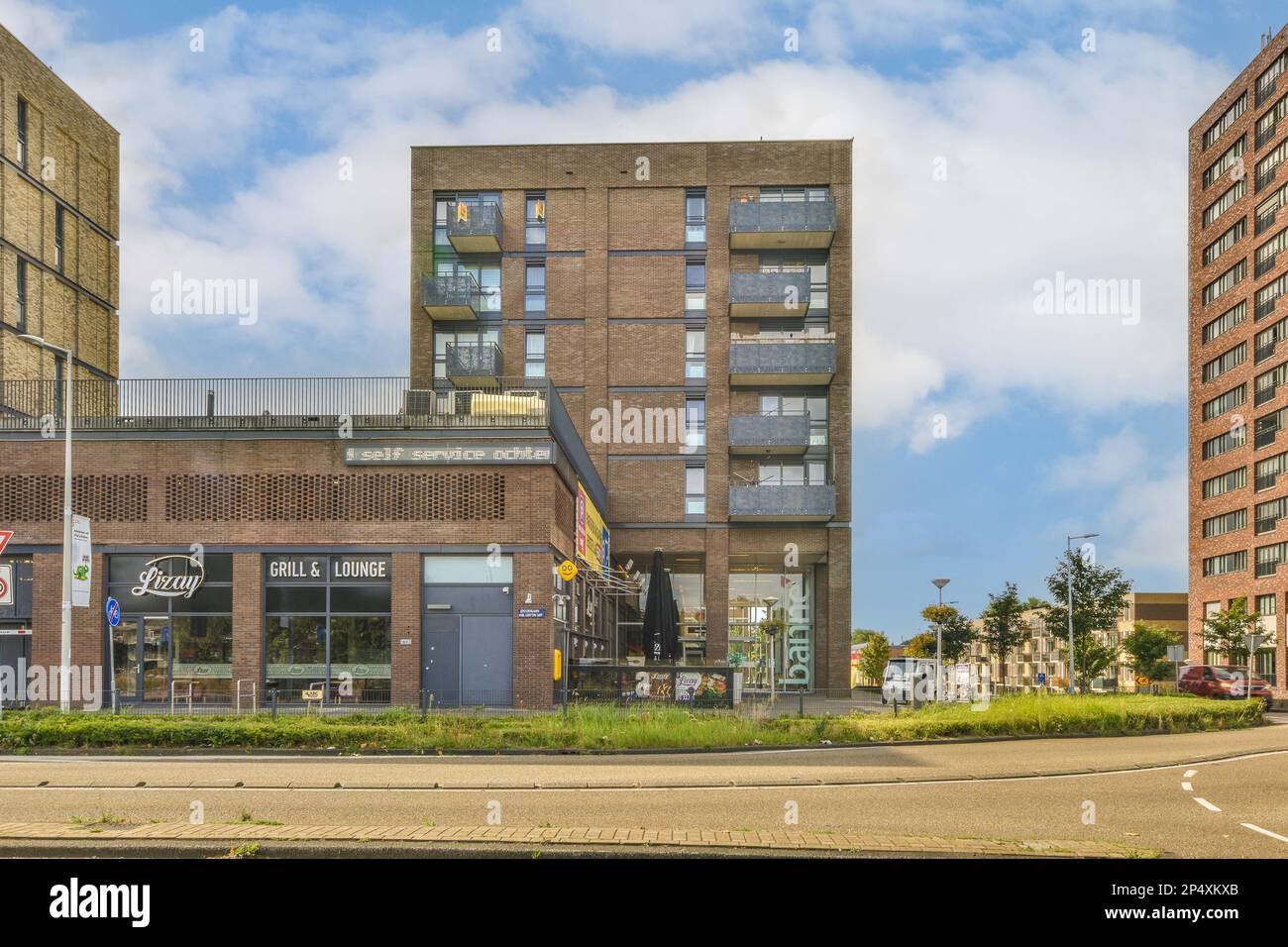 Amsterdam, Netherlands - 10 April, 2021: a city street with buildings ...