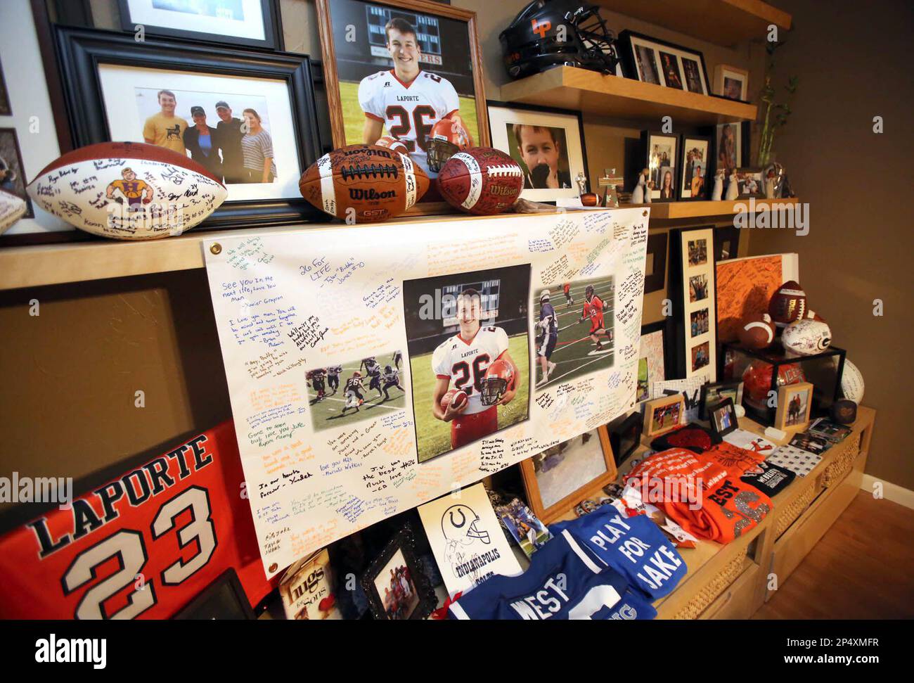 Photos of Jake West and his memorabilia are shown in LaPorte, Ind. West ...