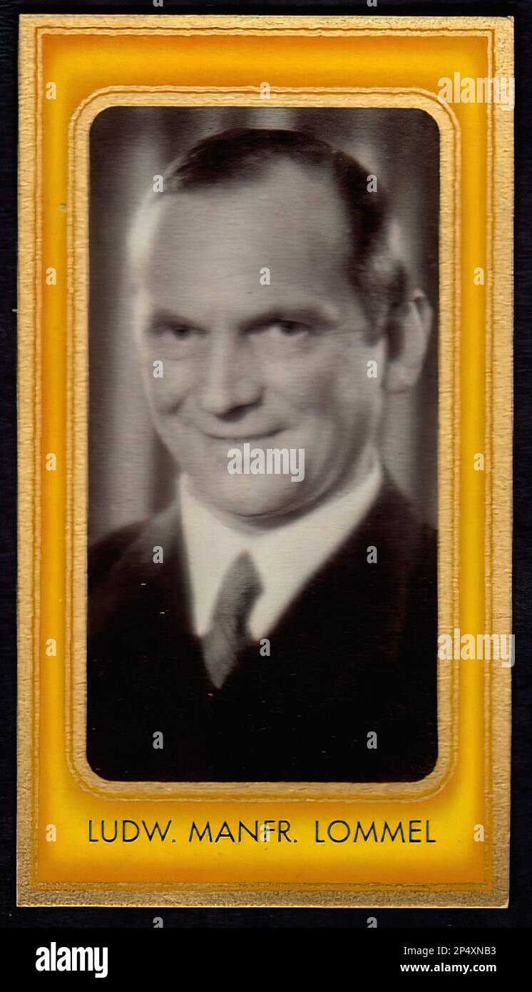 Portrait of Ludwig Manfred Lommel - Vintage German Cigarette Card Stock ...