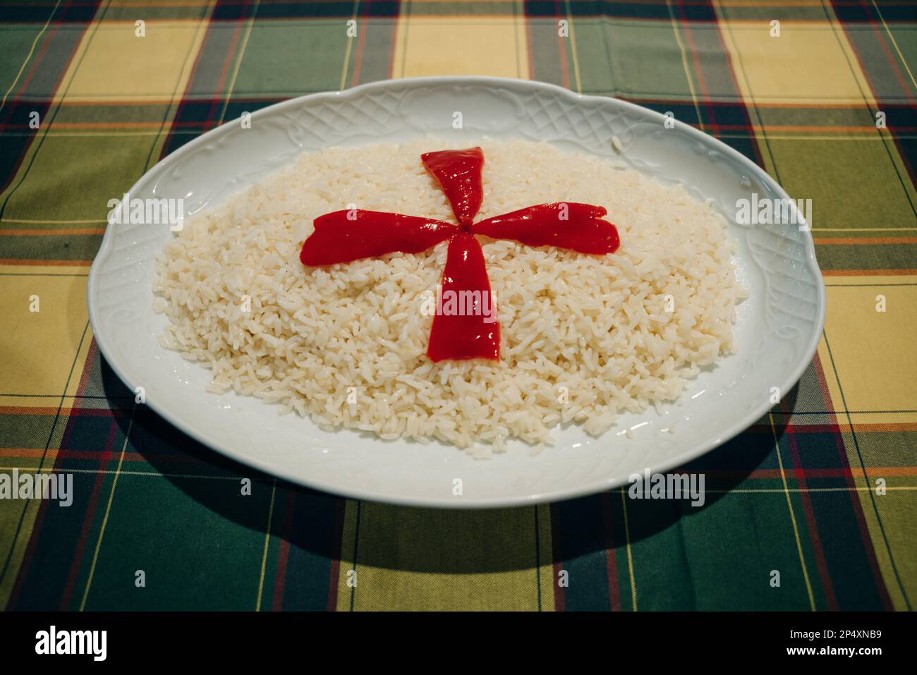 tipical pilgrim's food or dinner. camino de santiago. High quality ...