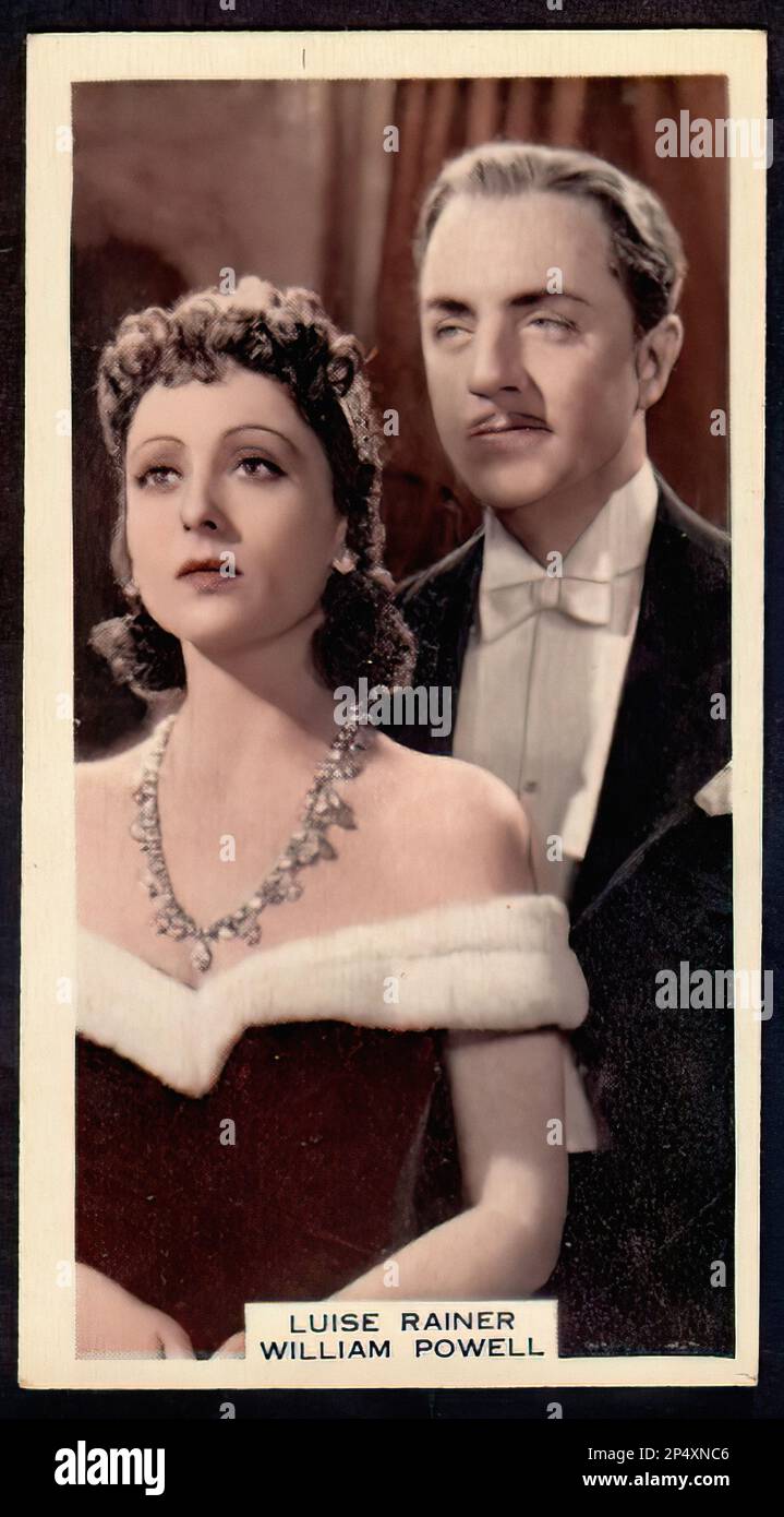 Portrait of Luis Rainer and William Powell - Vintage Cigarette Card ...