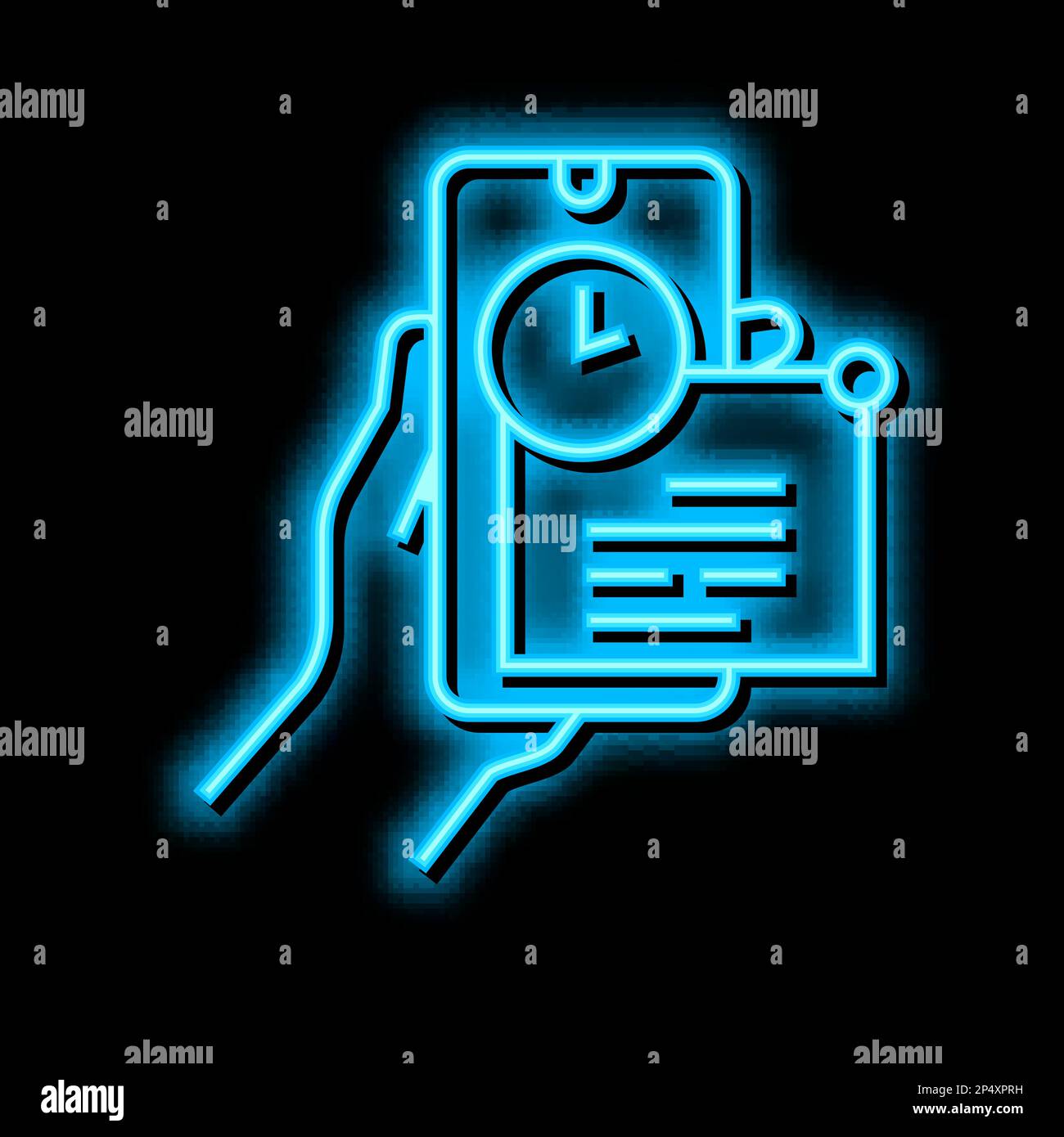 message ephemeral neon glow icon illustration Stock Vector Image & Art ...