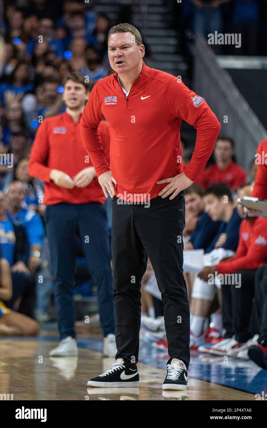 Arizona Wildcats head coach Tommy Lloyd during a NCAA basketball game ...