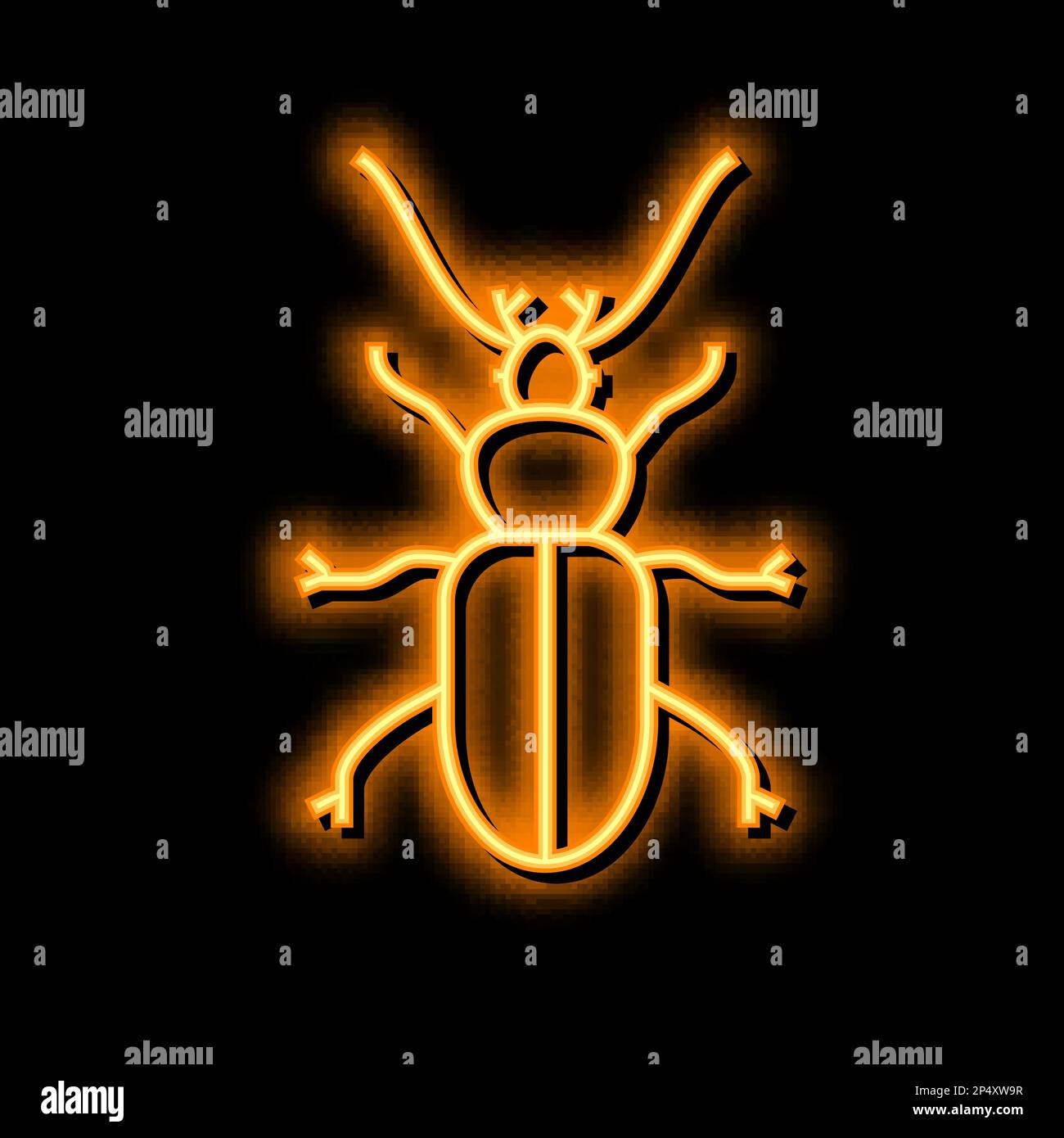 beetle insect neon glow icon illustration Stock Vector Image & Art - Alamy