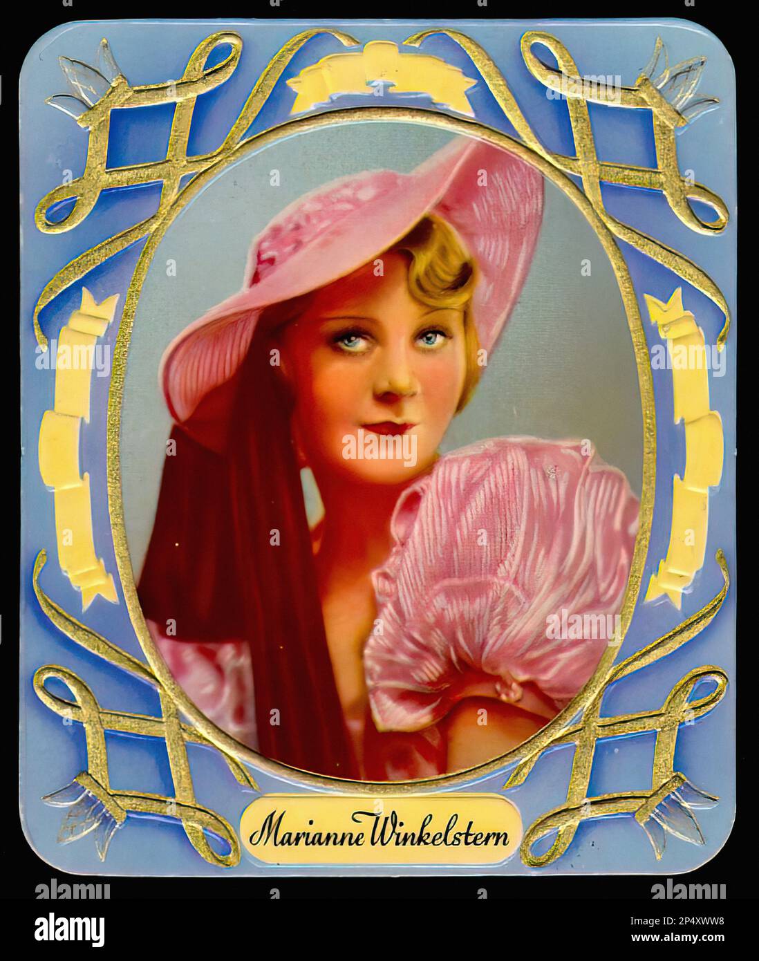 Portrait of Marianne Winkelstern - Vintage German Cigarette Card Stock ...