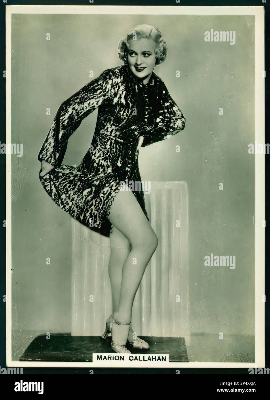 Portrait of Marion Callahan - Vintage Cigarette Card Stock Photo - Alamy