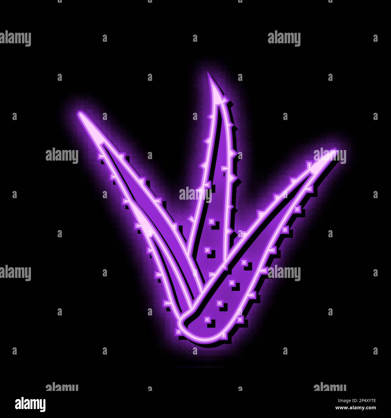 plant aloe vera neon glow icon illustration Stock Vector Image & Art ...
