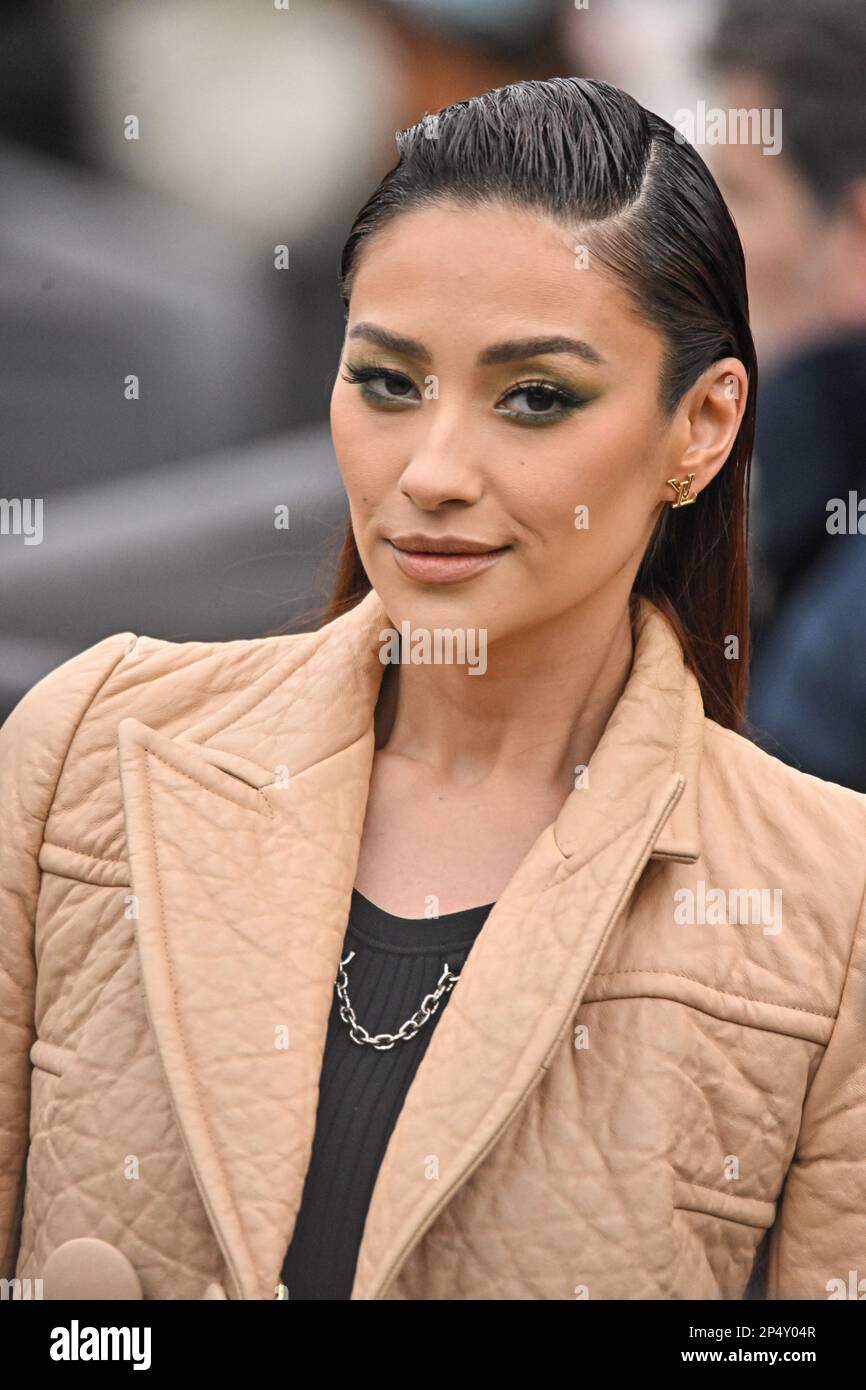 Paris, France. 06th Mar, 2023. Shay Mitchell arriving at Louis Vuitton show during Fashion Week ...