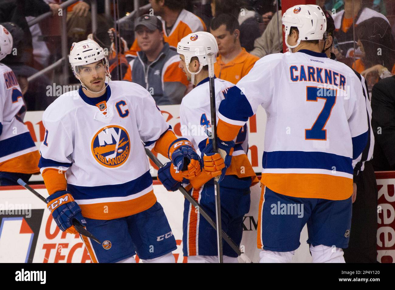 November 23, 2013: New York Islanders center John Tavares (91) reacts ...