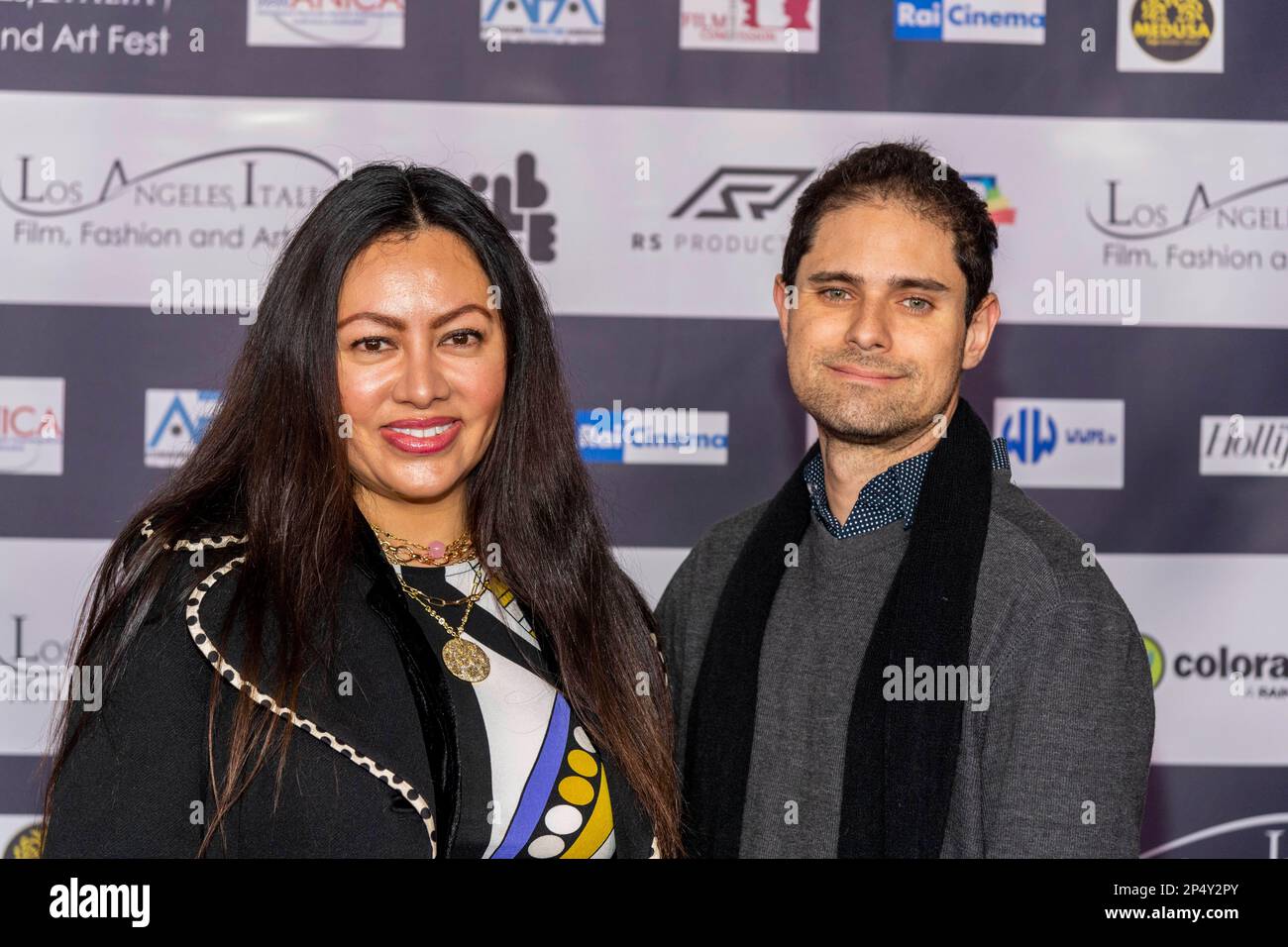 Actress Keyla Wood, Actor Alonso Espeleta attend Los Angeles Italia ...