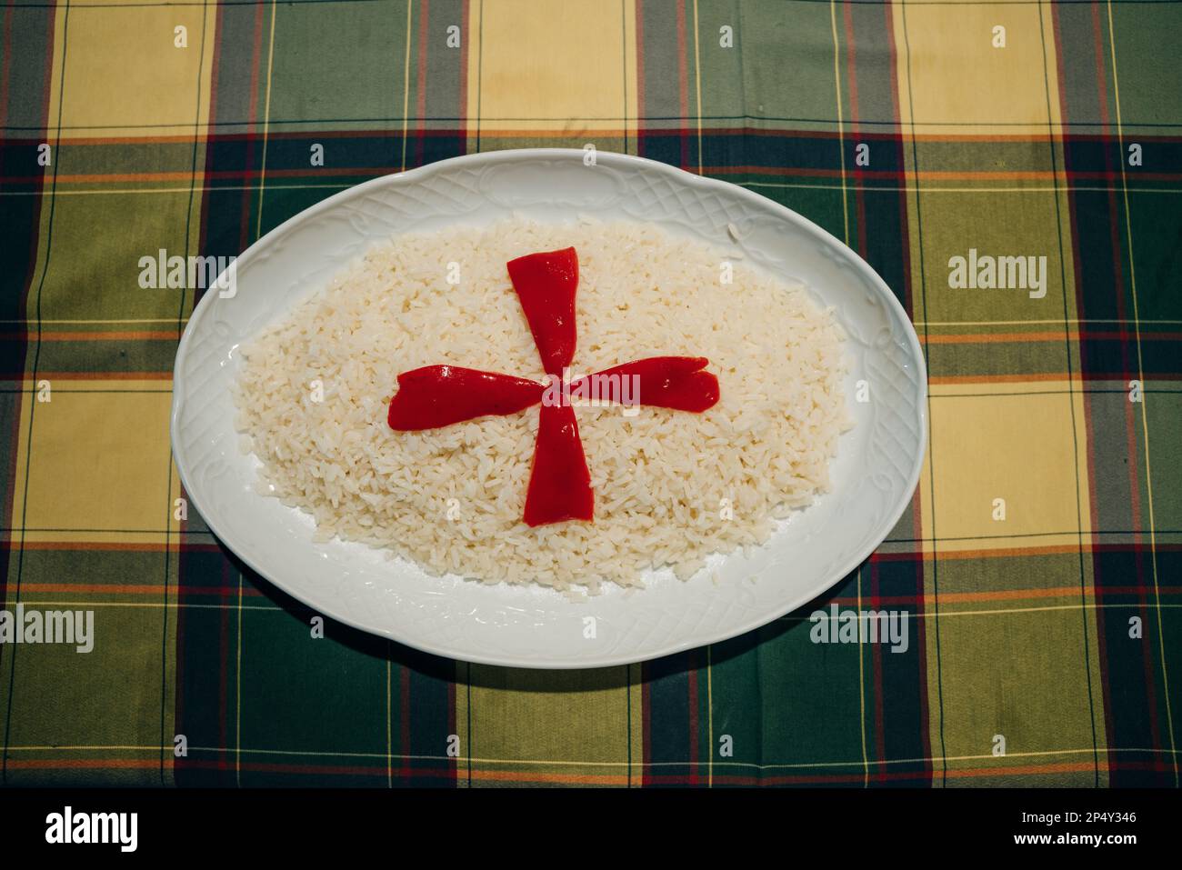 tipical pilgrim's food or dinner. camino de santiago. High quality ...