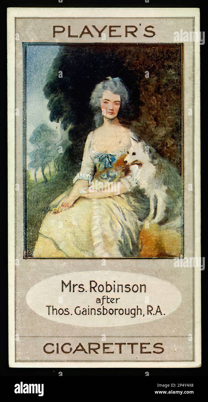 Portrait of Mrs Robinson - Vintage Cigarette Card Stock Photo - Alamy