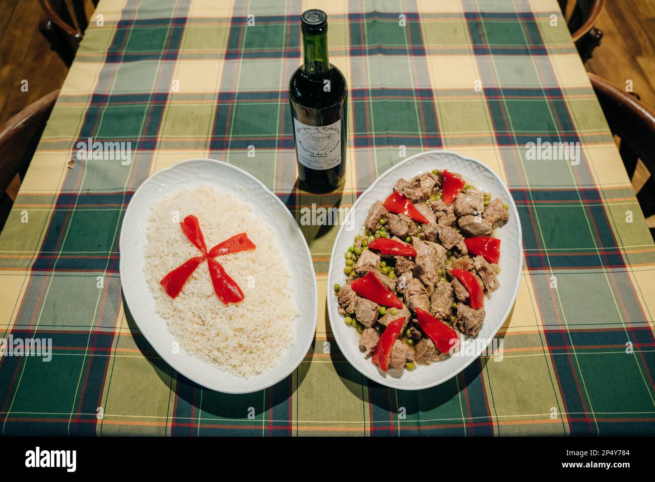 tipical pilgrim's food or dinner. camino de santiago. High quality ...