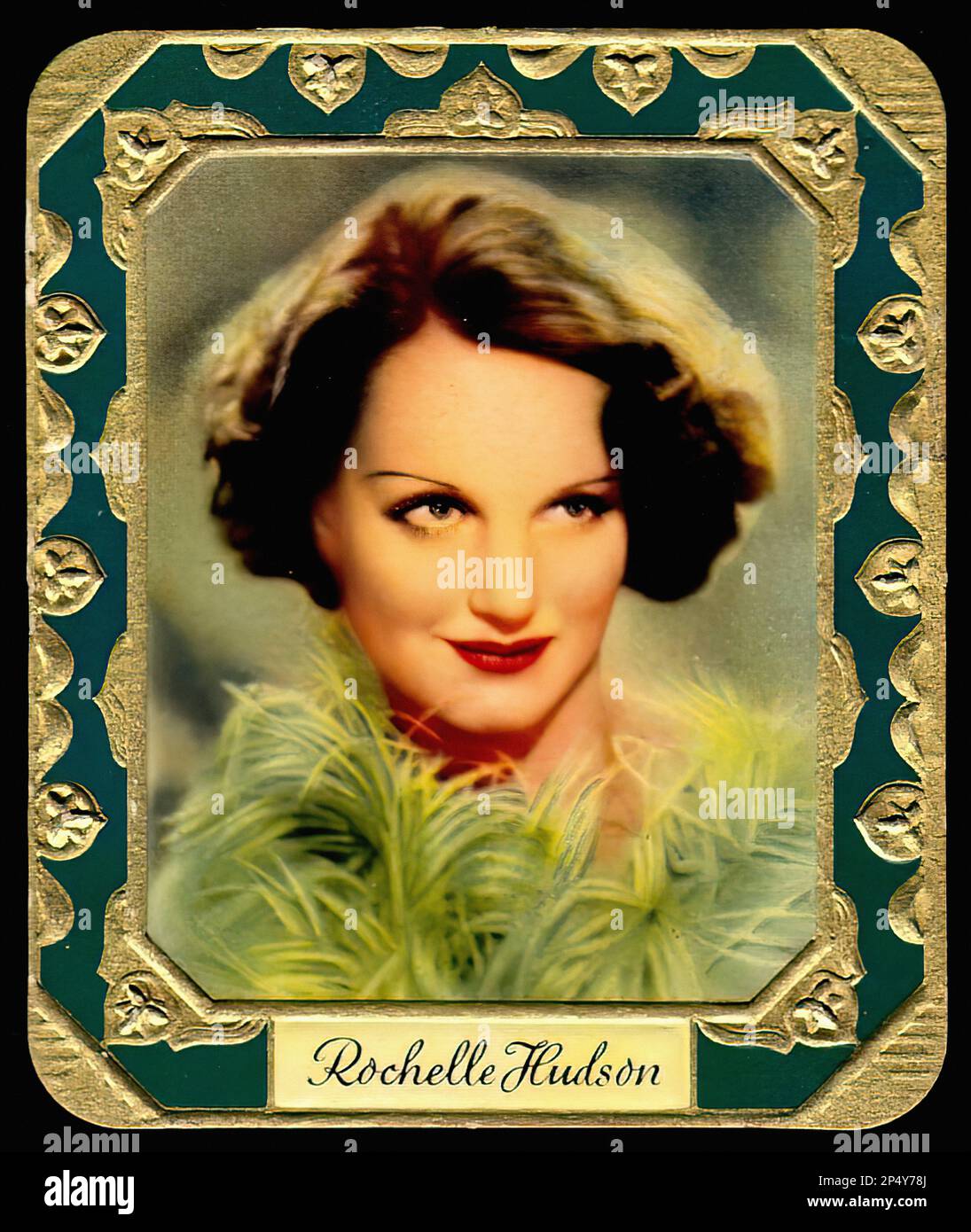 Portrait of Rochelle Hudson - Vintage German Cigarette Card 01 Stock ...
