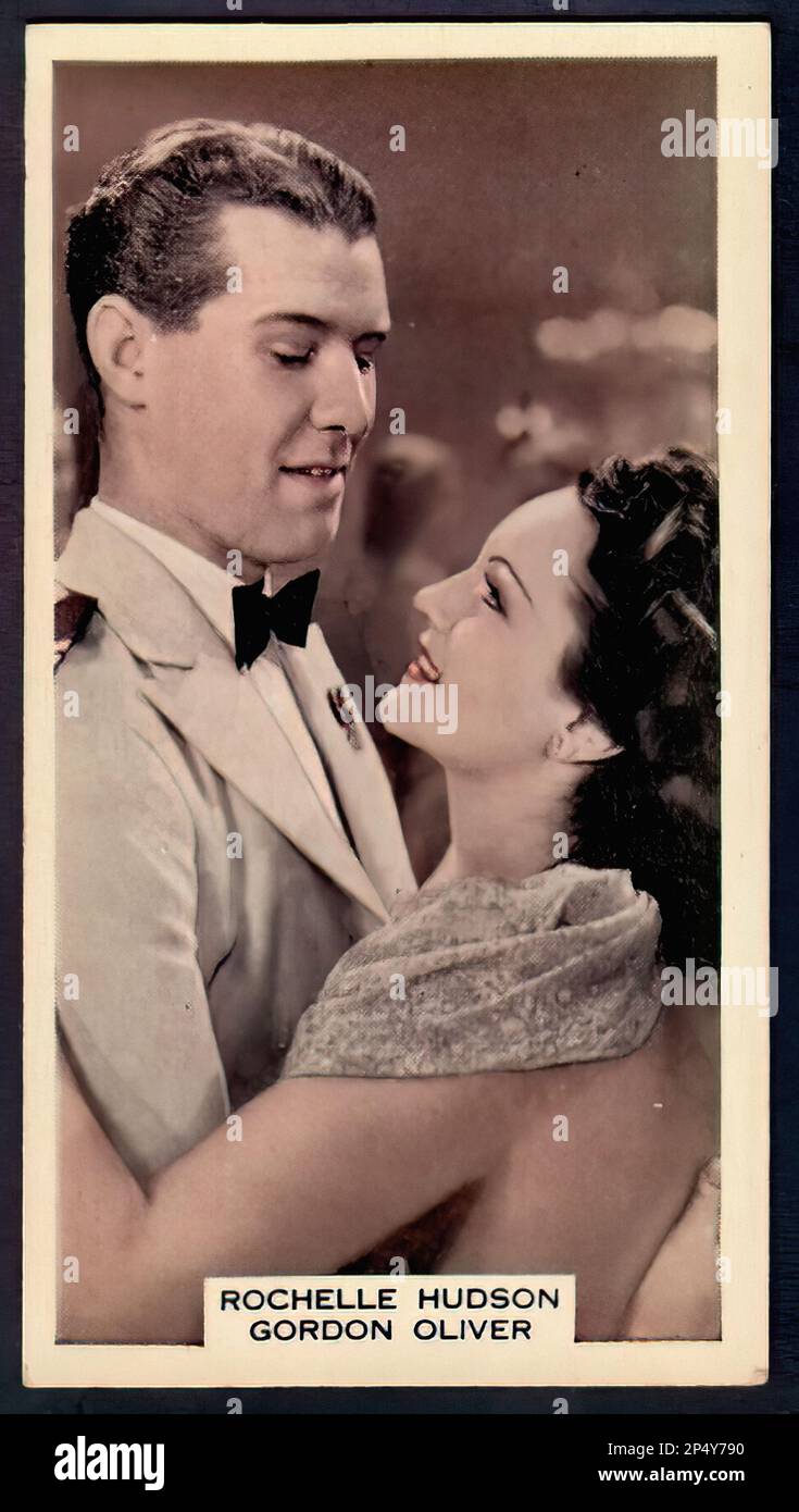 Portrait of Rochelle Hudson and Gordon Oliver - Vintage Cigarette Card ...