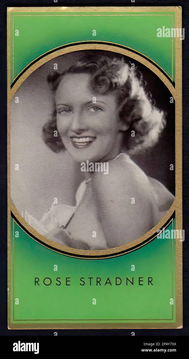 Portrait of Rose Stradner - Vintage German Cigarette Card 01 Stock ...